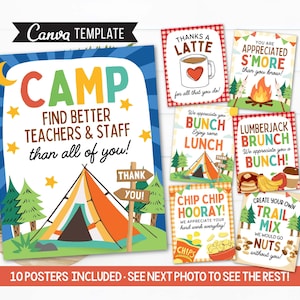 Bundle Camp Theme Teacher Appreciation Posters Adventure Wilderness ...