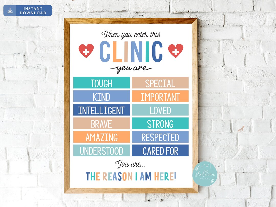 Printable School Health Office Poster Pediatric Clinic Decor Printable ...