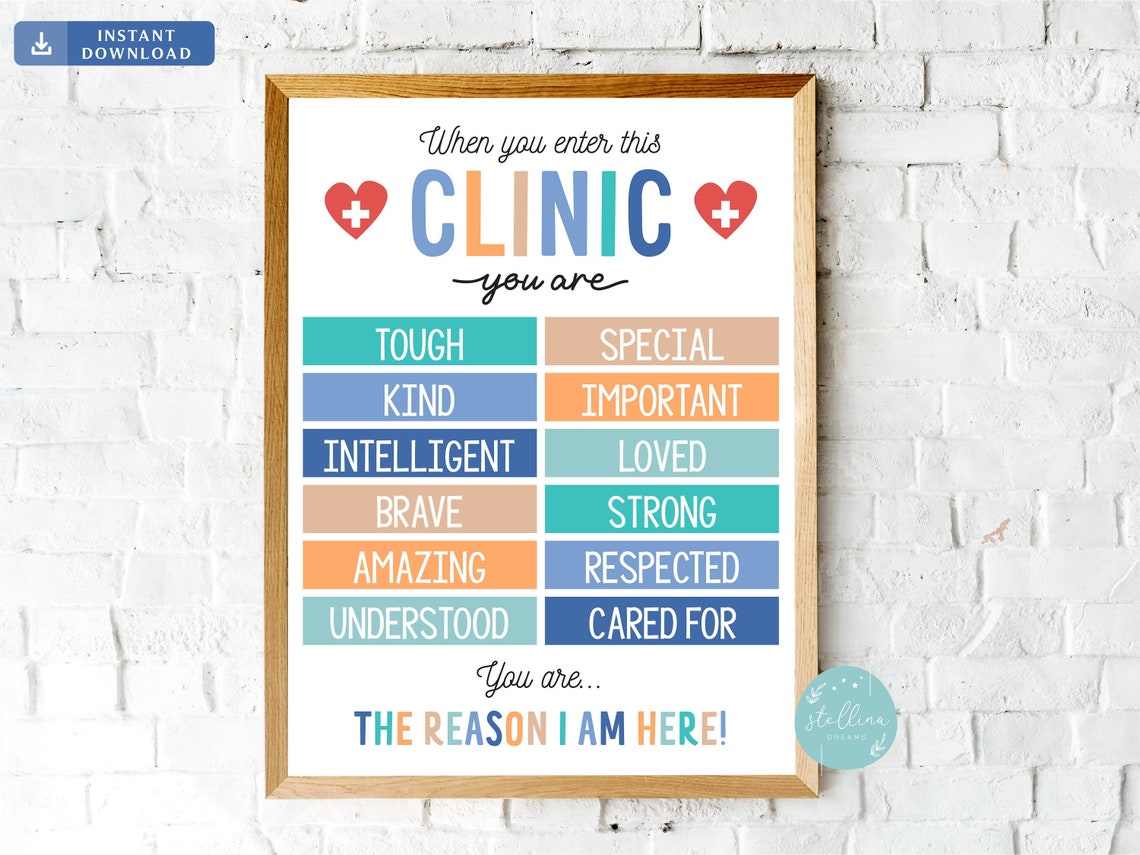 Printable School Health Office Poster Pediatric Clinic Decor - Etsy