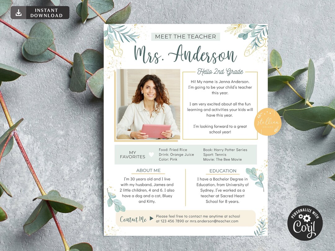 EDITABLE Meet the Teacher, Teacher Newsletter, Event Newsletter, Parent ...