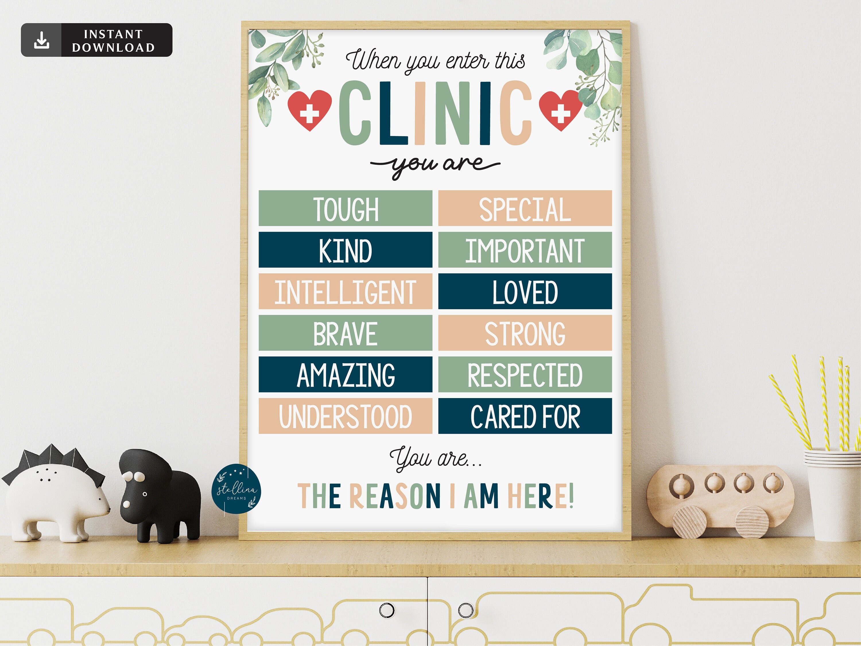 School Health Office Poster Pediatric Clinic Decor Printable Health ...