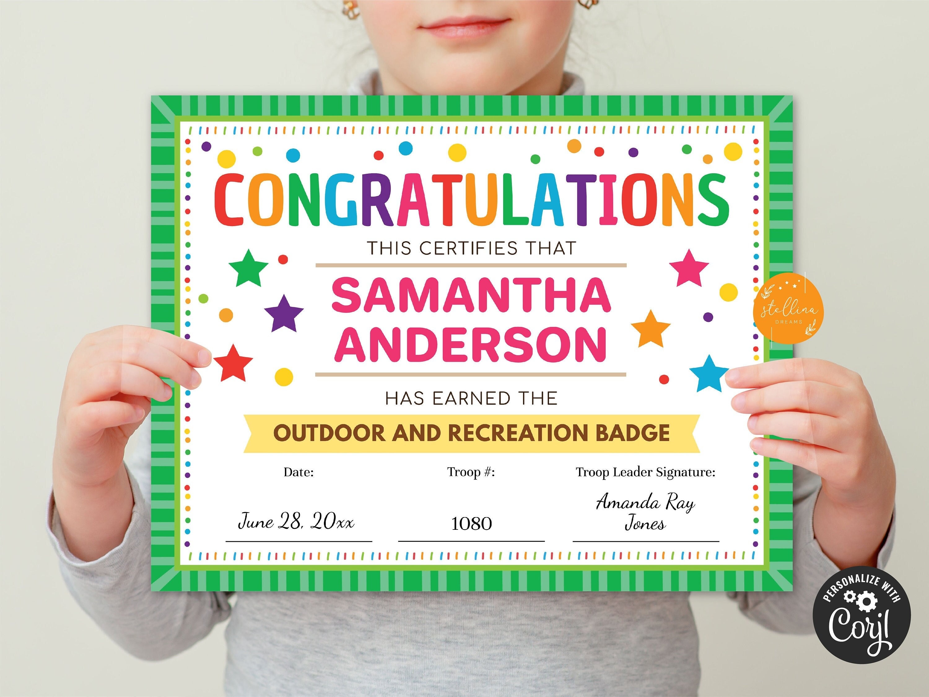 Scout Certificates Badge Patch and Award Certificate - Etsy