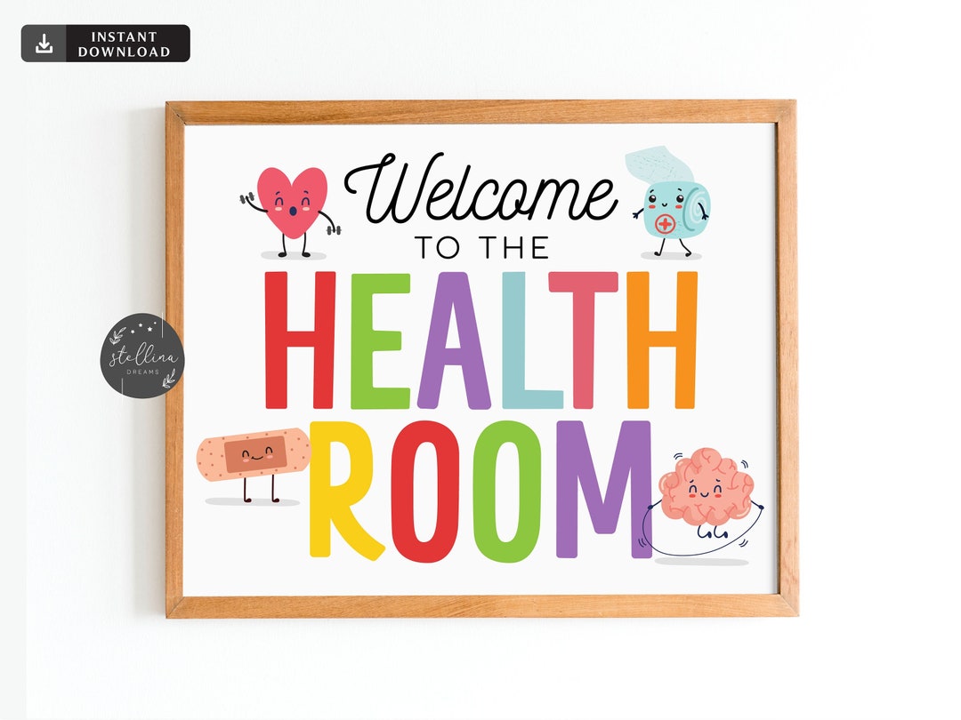 Welcome to the Health Room Sign, School Health Office Poster Pediatric ...