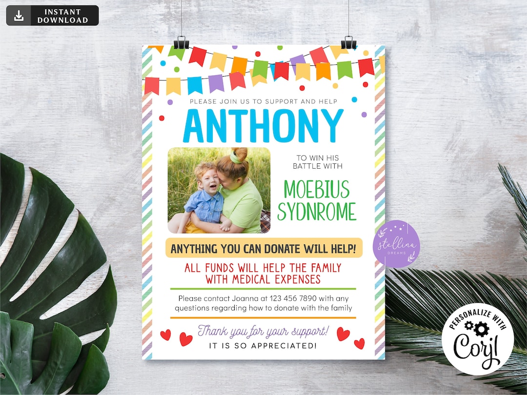 Kids Benefit Fundraiser Flyer Printable Childhood Illness Donor Drive ...