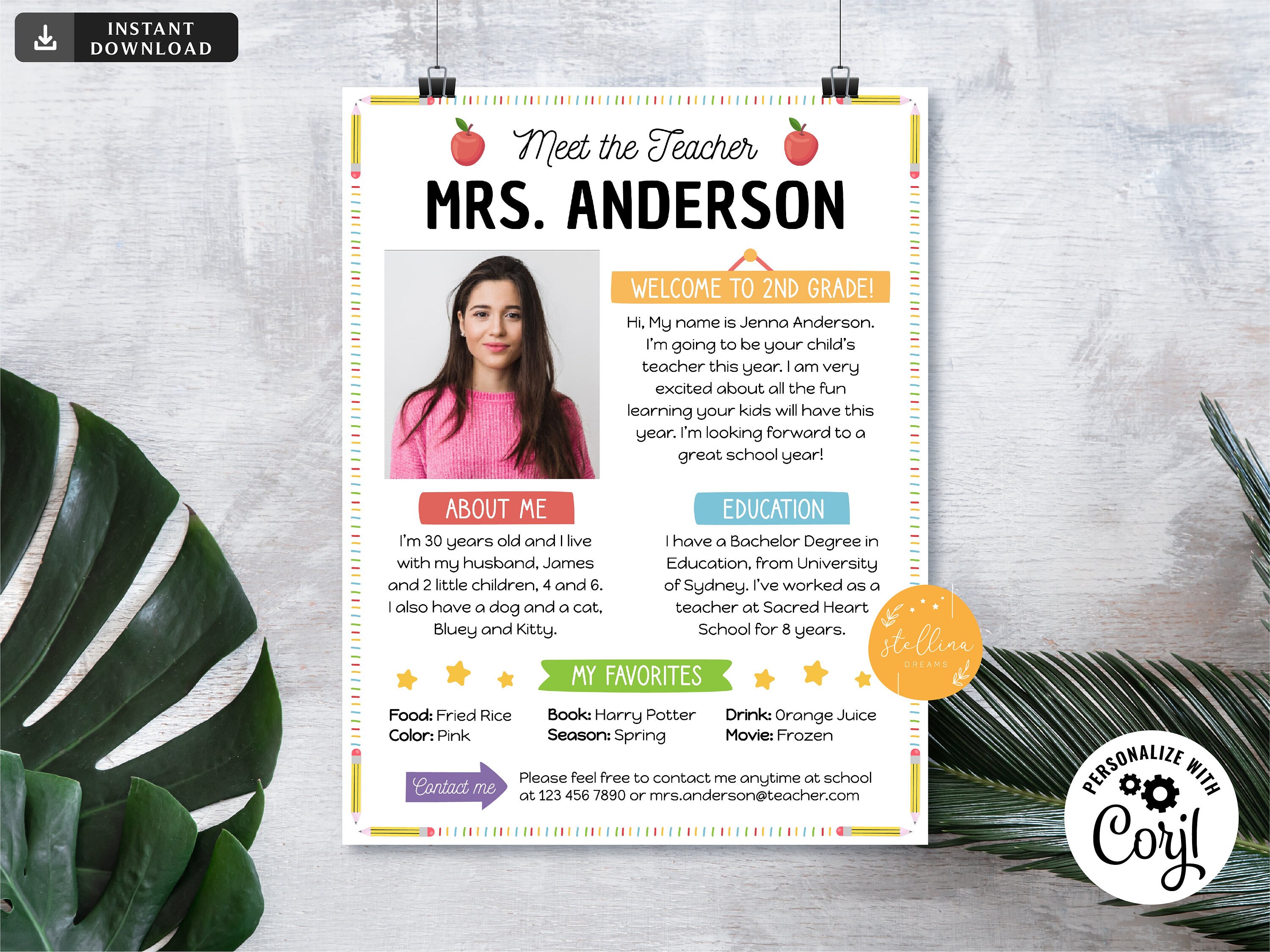 EDITABLE Meet the Teacher Teacher Newsletter Event - Etsy