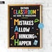 MATH Teacher Classroom Poster, Printable Mistakes Math Classroom ...