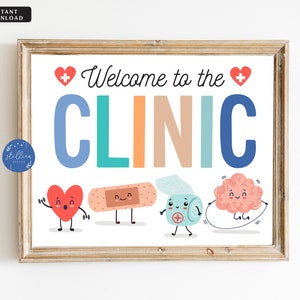 Printable Welcome to the Clinic Sign, School Health Office Poster ...