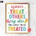 Kindness Poster: Treat Others the Way You Want to Be Treated Printable ...