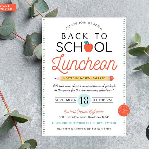 Tears and Cheers Breakfast Invitation Printable PTA PTO Flyer - Etsy