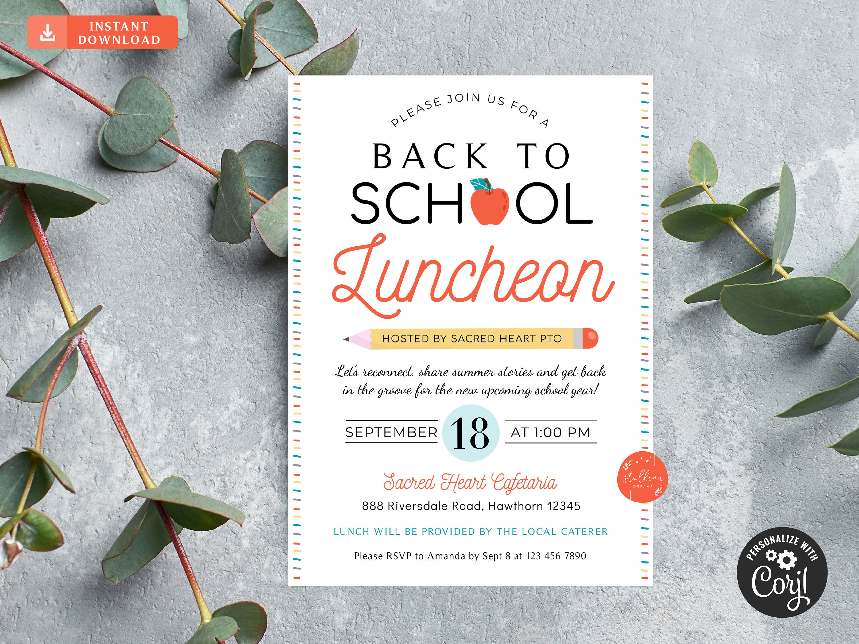 School Lunch Invitation Lunch Invitation | TPT