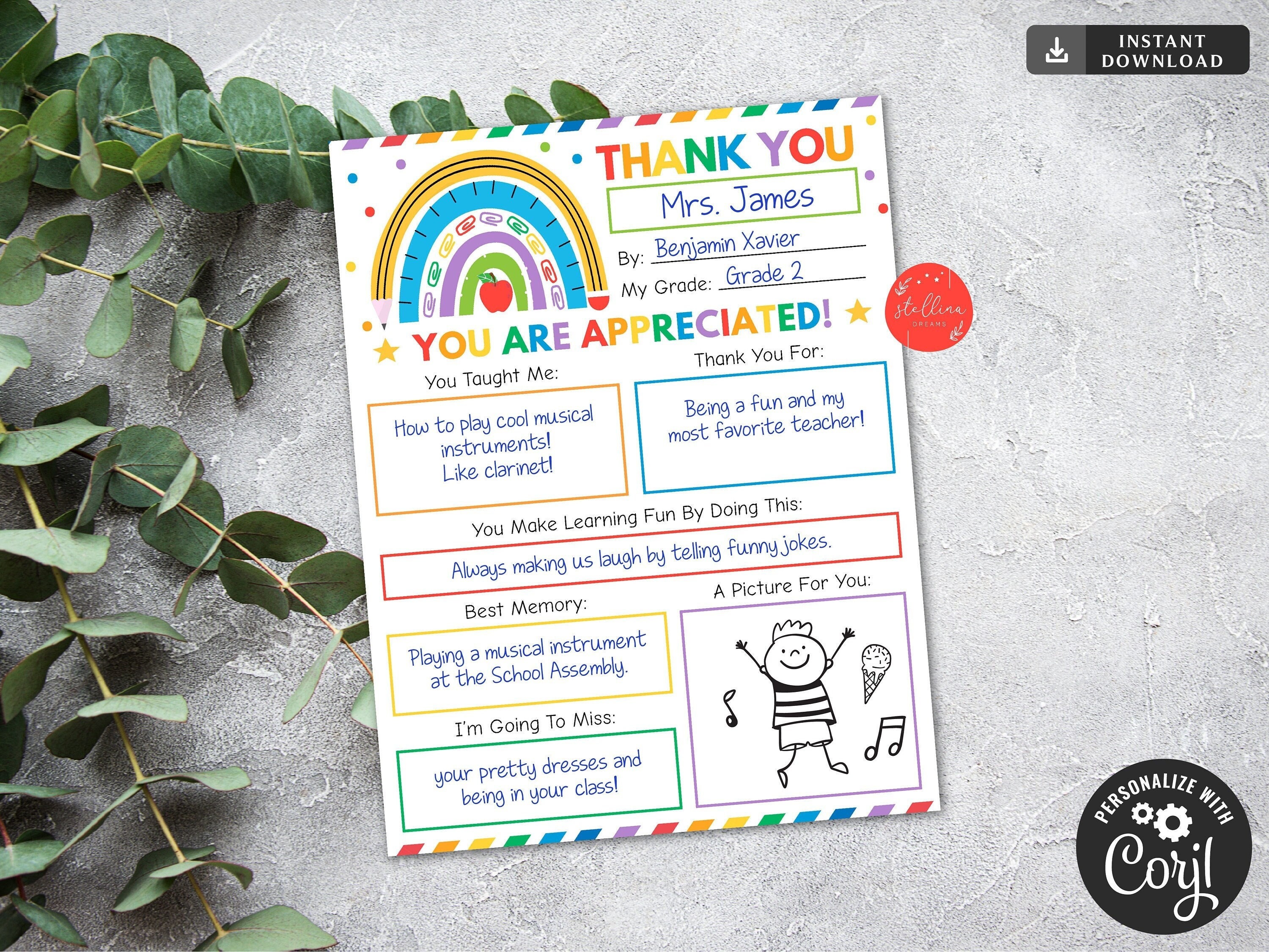 EDITABLE All About Teacher Fill in Blank Printable, Teacher ...