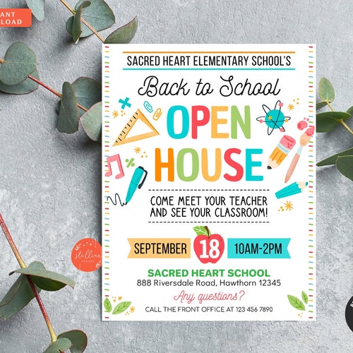 EDITABLE Meet the Teacher Back to School Printable Flyer - Etsy