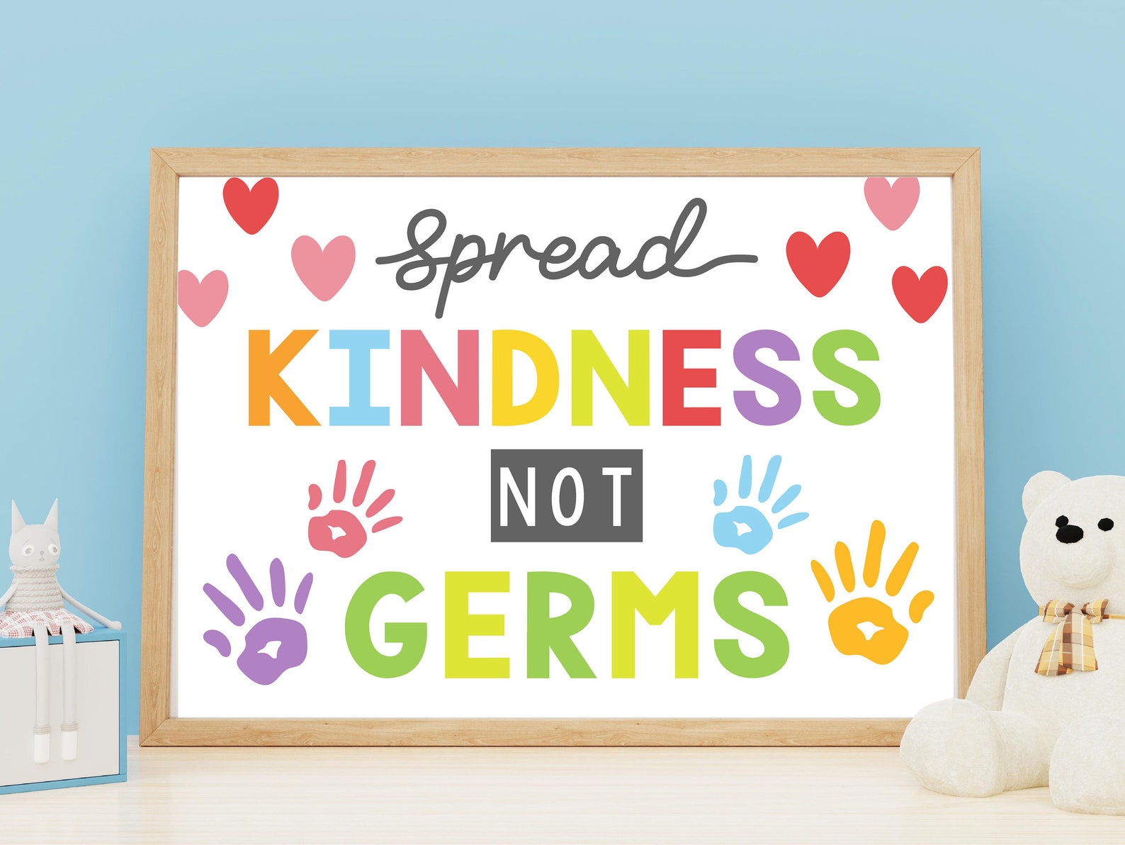 Spread Kindness Not Germs, School Health Safety Poster, Health Clinic ...