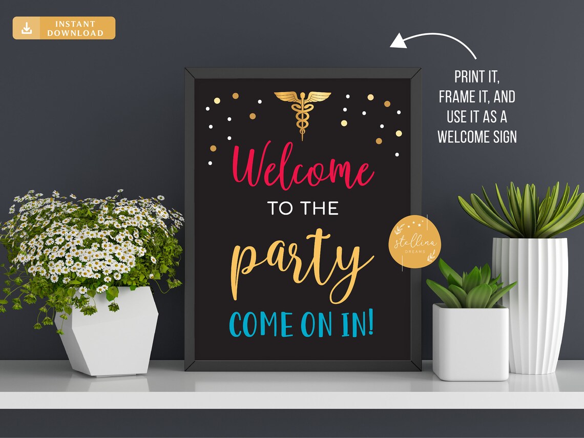 Printable Medical Party Signs Nurse Graduation Party | Etsy