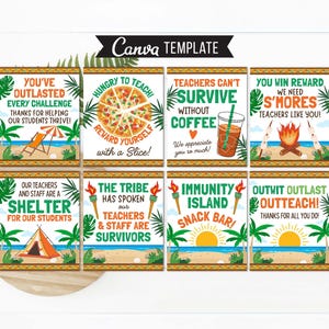Editable Bundle Our Teachers Are Survivor Teacher Appreciation ...