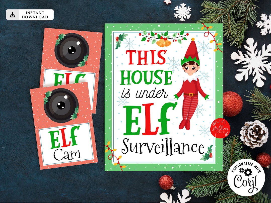 INSTANT DOWNLOAD Elf Surveillance, House is Under Elf Surveillance ...