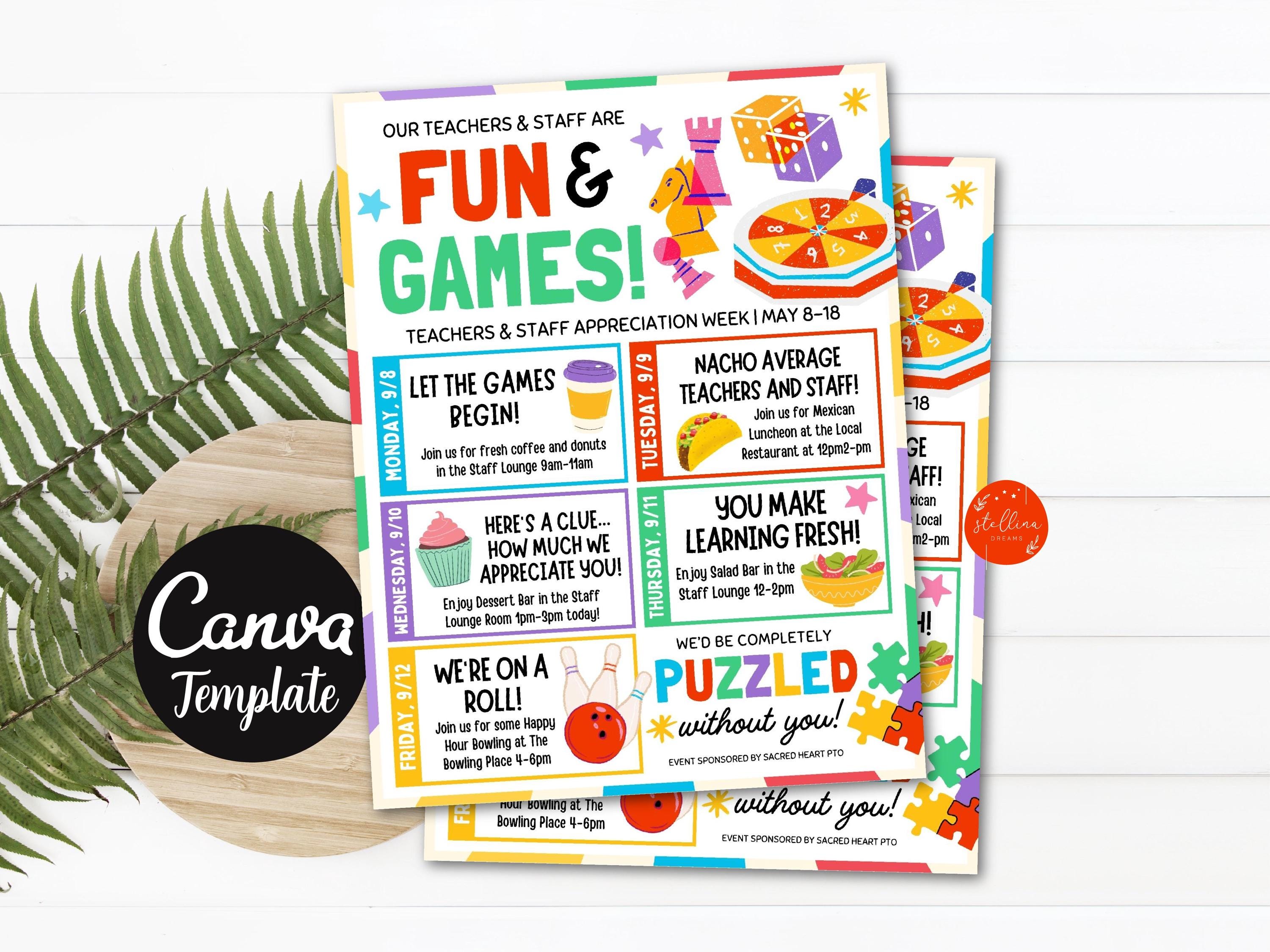 Editable Teacher Appreciation Week Itinerary, Thanks for Making ...