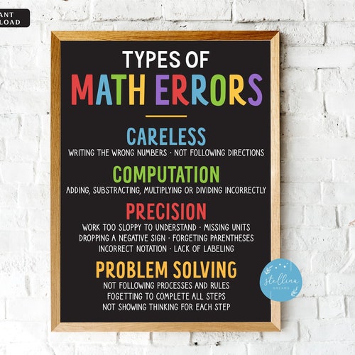 MATH Teacher Classroom Poster Printable Math Classroom Rules - Etsy ...