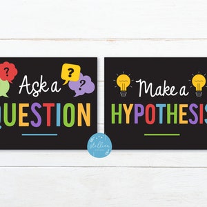 Scientific Method Poster Set, Classroom Decor Science Lab Class Decor Teacher Printables ...