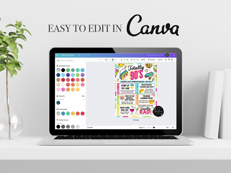 Editable 80s 90s Theme Teacher Appreciation Week Itinerary, Retro ...