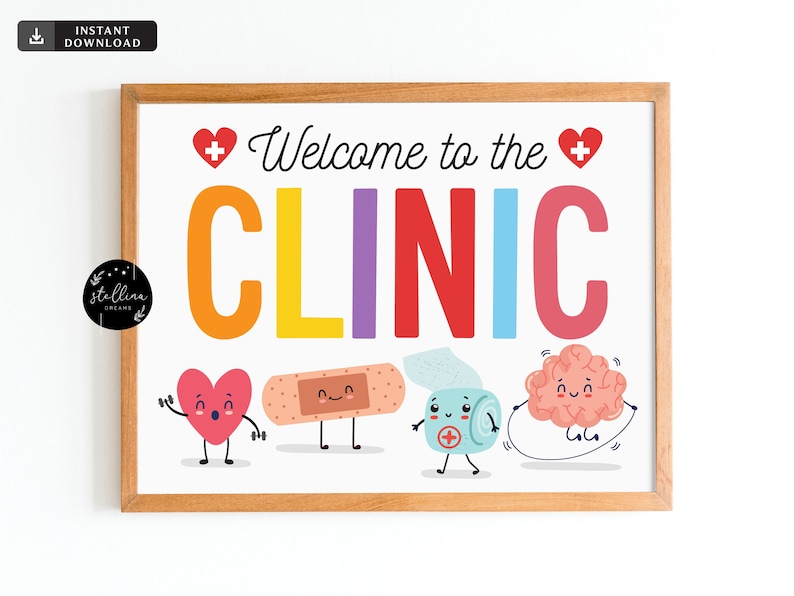 Welcome to the Clinic Sign School Health Office Poster - Etsy