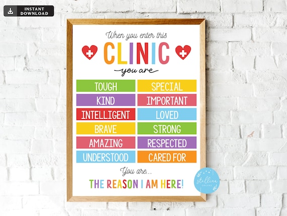 When You Enter This Clinic Sign Printable School Health Office | Etsy