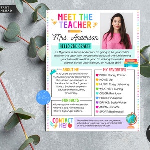 EDITABLE Meet the Teacher, Back to School Printable Flyer, INSTANT ...
