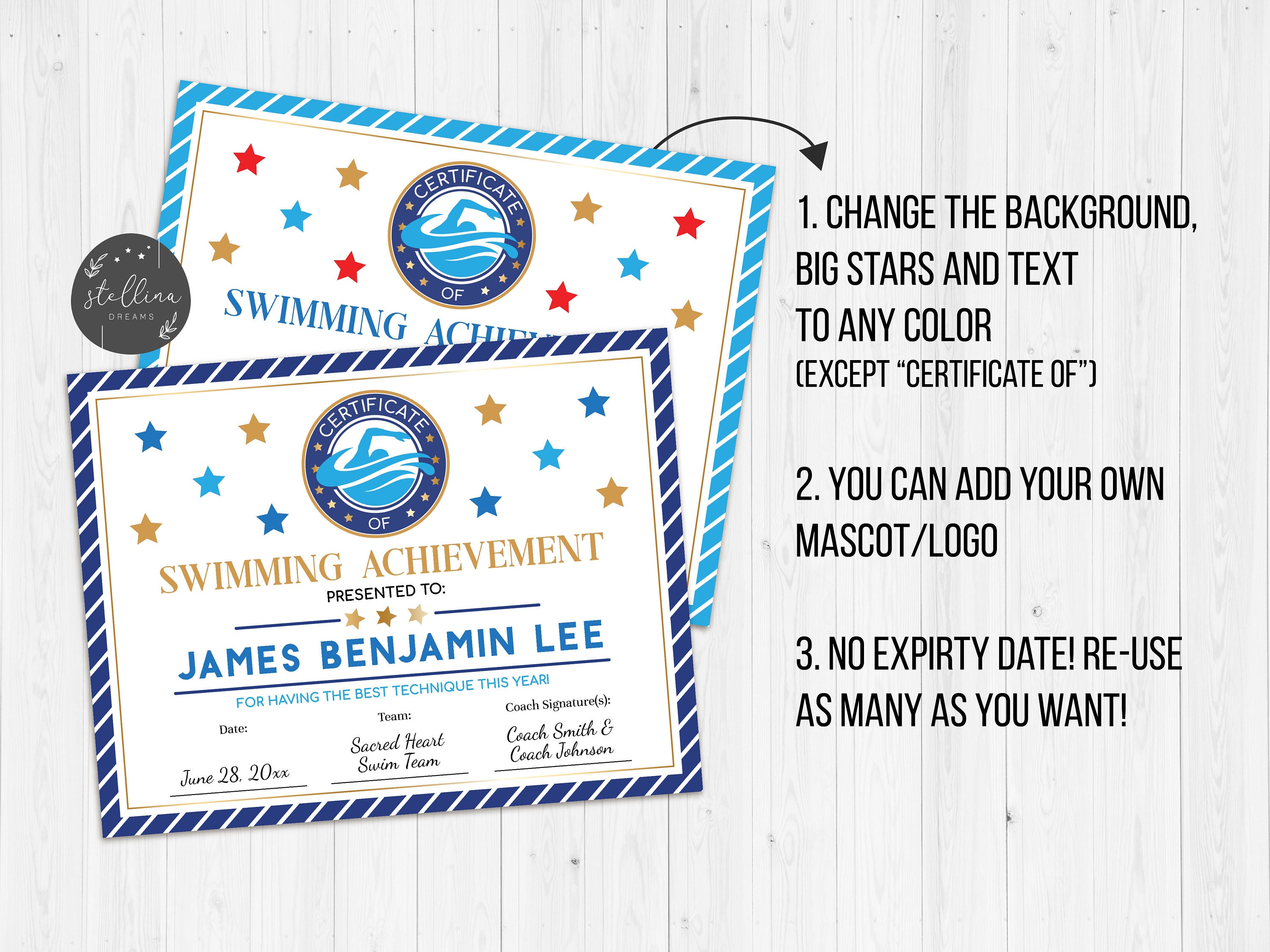 Swim Team Certificates at Chelsea Elyard blog