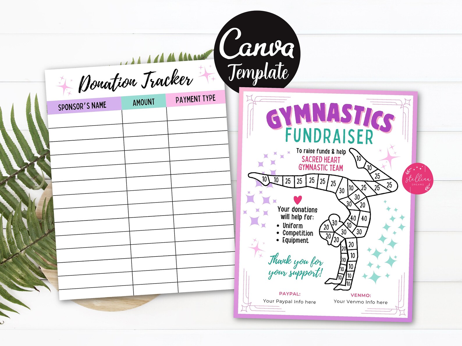Editable Fill My Gymnast, Gymnastics Fundraiser Flyer, School Benefit ...
