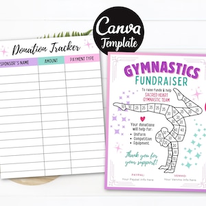 Editable Fill My Gymnast, Gymnastics Fundraiser Flyer, School Benefit ...
