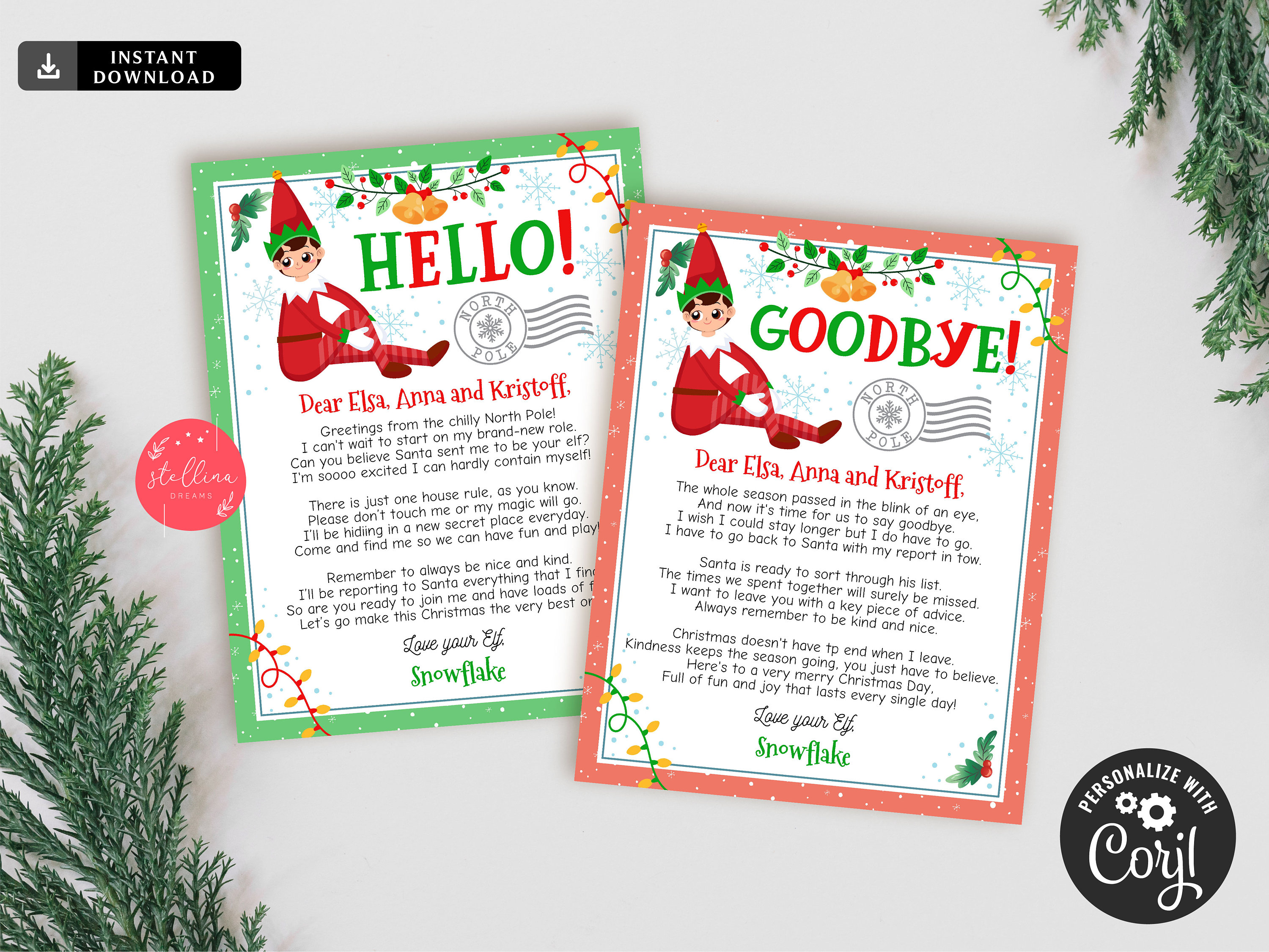 Elf Activity Kit Christmas Printables Elf Adoption Goodbye - Etsy