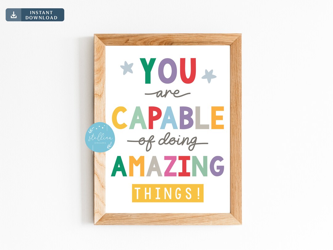 You Are Capable of Amazing Things, Counseling Office Poster, Teacher ...