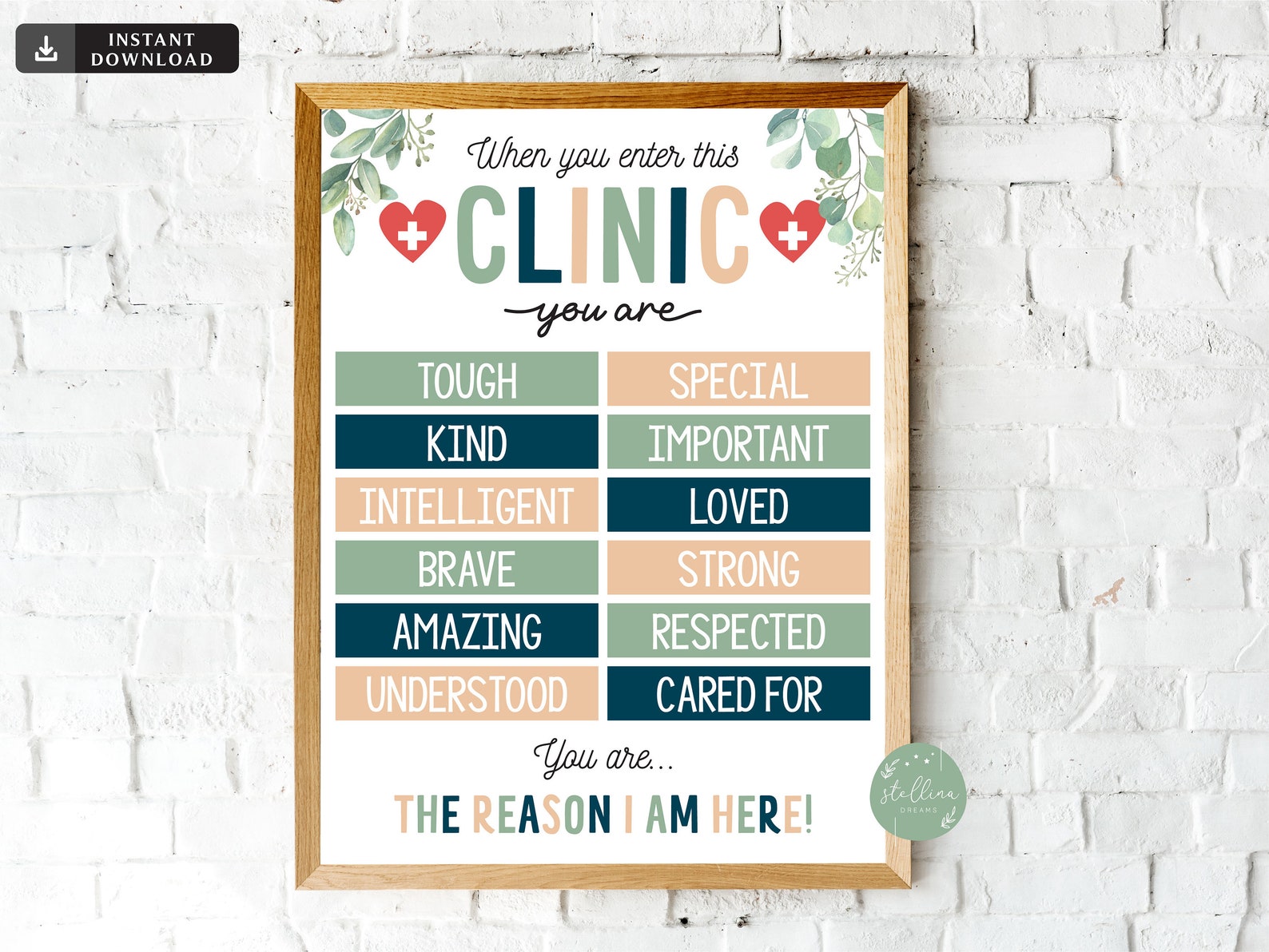 School Health Office Poster Pediatric Clinic Decor Printable Health ...