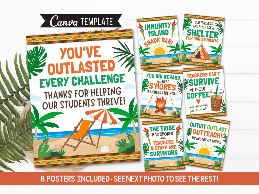 Our Teachers Are Survivor Teacher Appreciation Posters Bundle ...