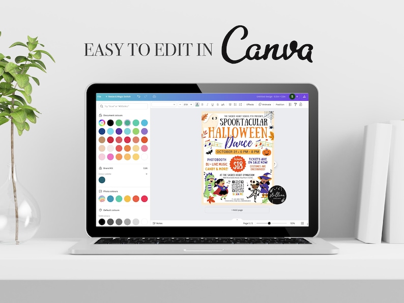 Editable Halloween Dance Flyer: School, Church, Community Event (CANVA ...