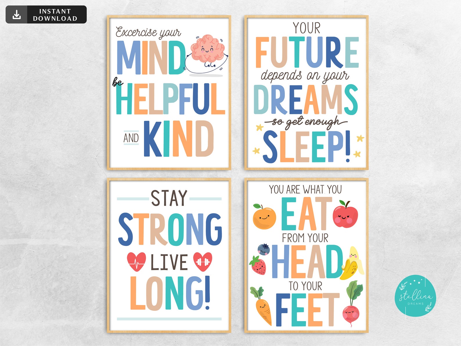 School Health Posters INSTANT DOWNLOAD Health Room Office | Etsy