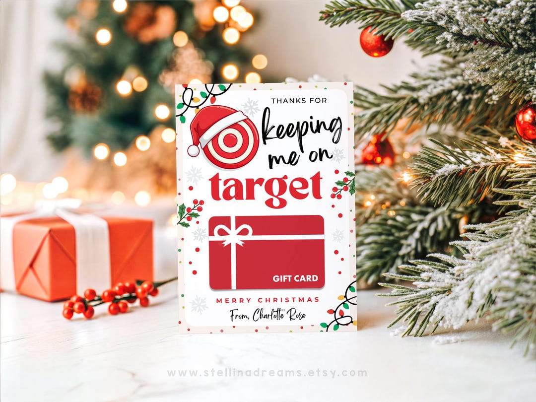 Thanks for Keeping Me on Target Gift Card Holder | Teacher Christmas ...