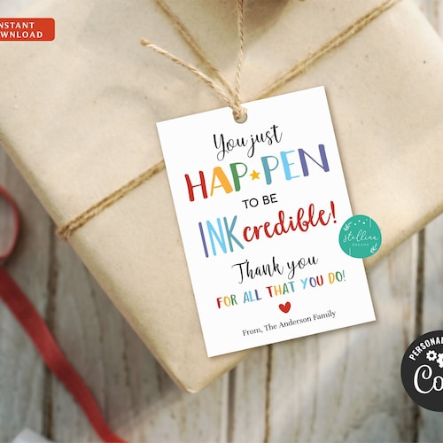 Printable/editable Employee Gift Tag Essential Employee Staff - Etsy