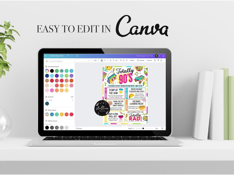 Editable BUNDLE 80s 90s Theme Teacher Appreciation Week Itinerary Retro ...