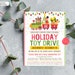 EDITABLE Holiday Toy Drive Flyer, Printable PTA PTO Flyer, School ...