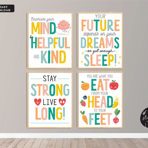 School Health Posters INSTANT DOWNLOAD Health Room Office - Etsy