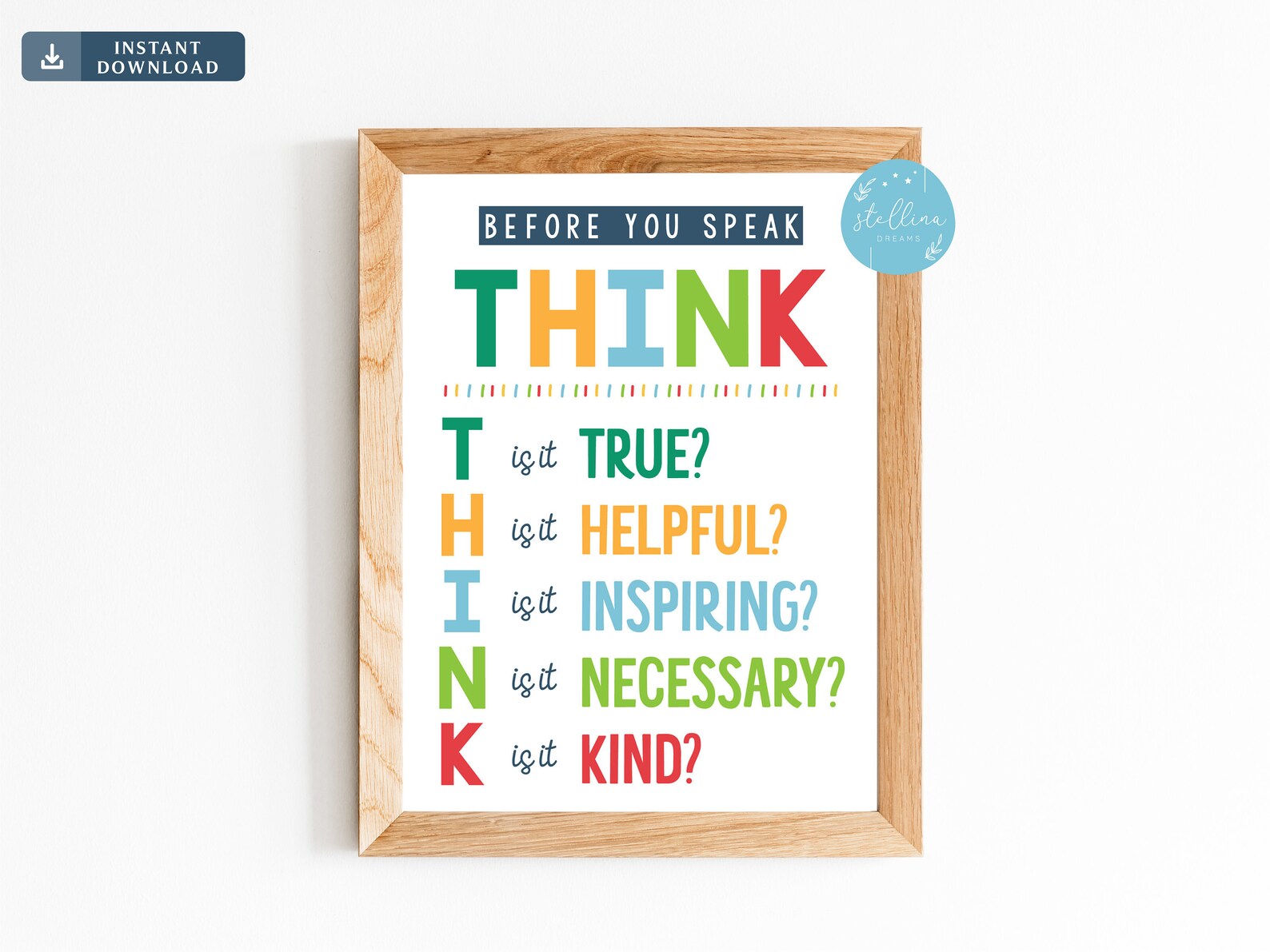 PRINTABLE Think Before You Speak Sign Printable Classroom - Etsy UK