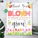 Thank You for Helping Us Bloom Appreciation Sign, Teacher Staff Thank ...