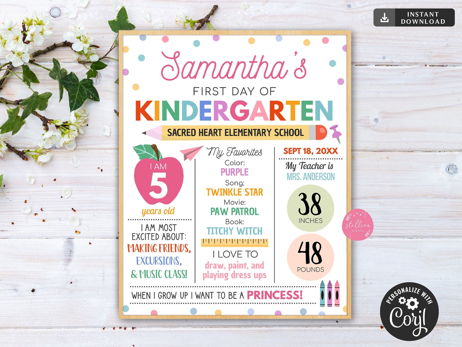EDITABLE First Day of School Sign, Back to School Chalkboard Poster ...