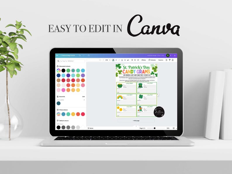 St. Patrick's Day Candy Gram Flyer: Editable School Fundraiser (CANVA ...