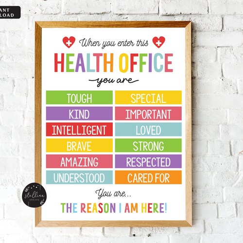 Rainbow Health Clinic Poster Bundle for School Nurse Office - Etsy