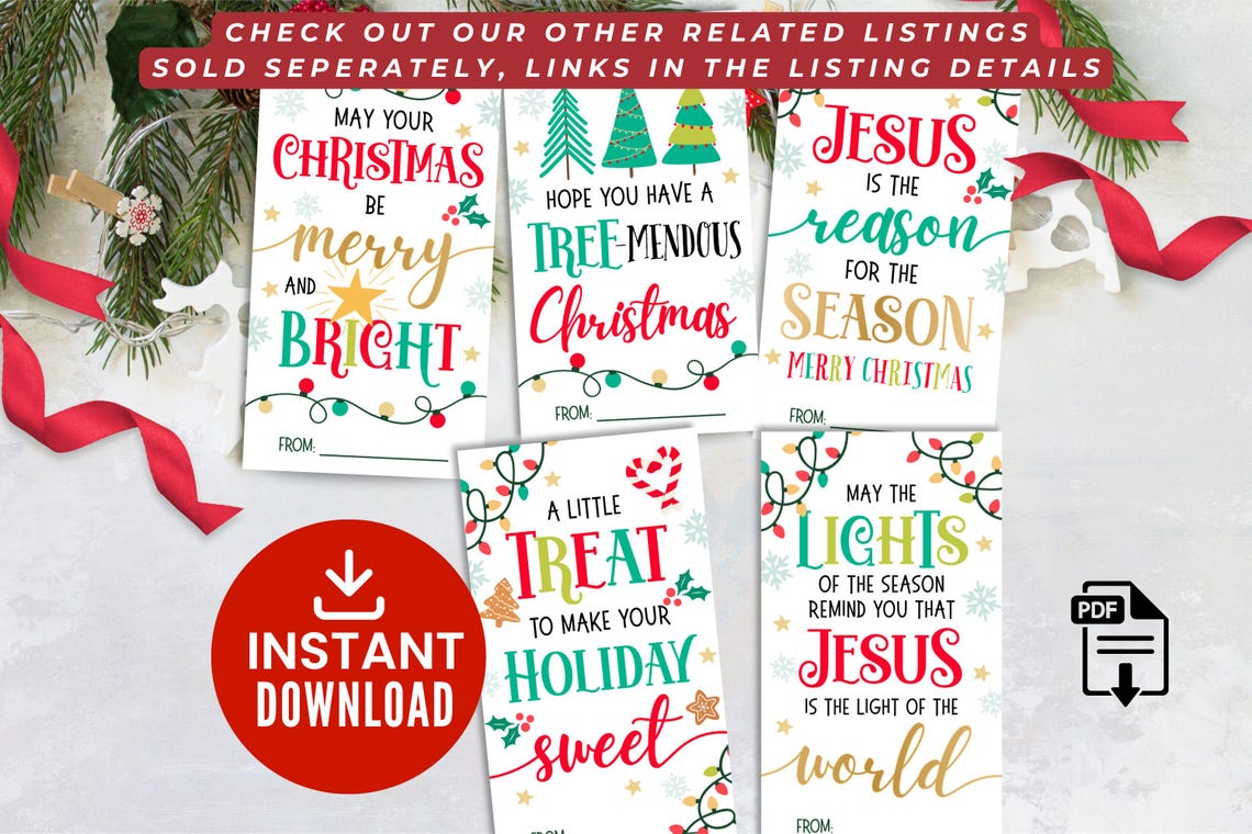 Legend of the Candy Cane Gift Tags | Religious Candy Cane Poem ...