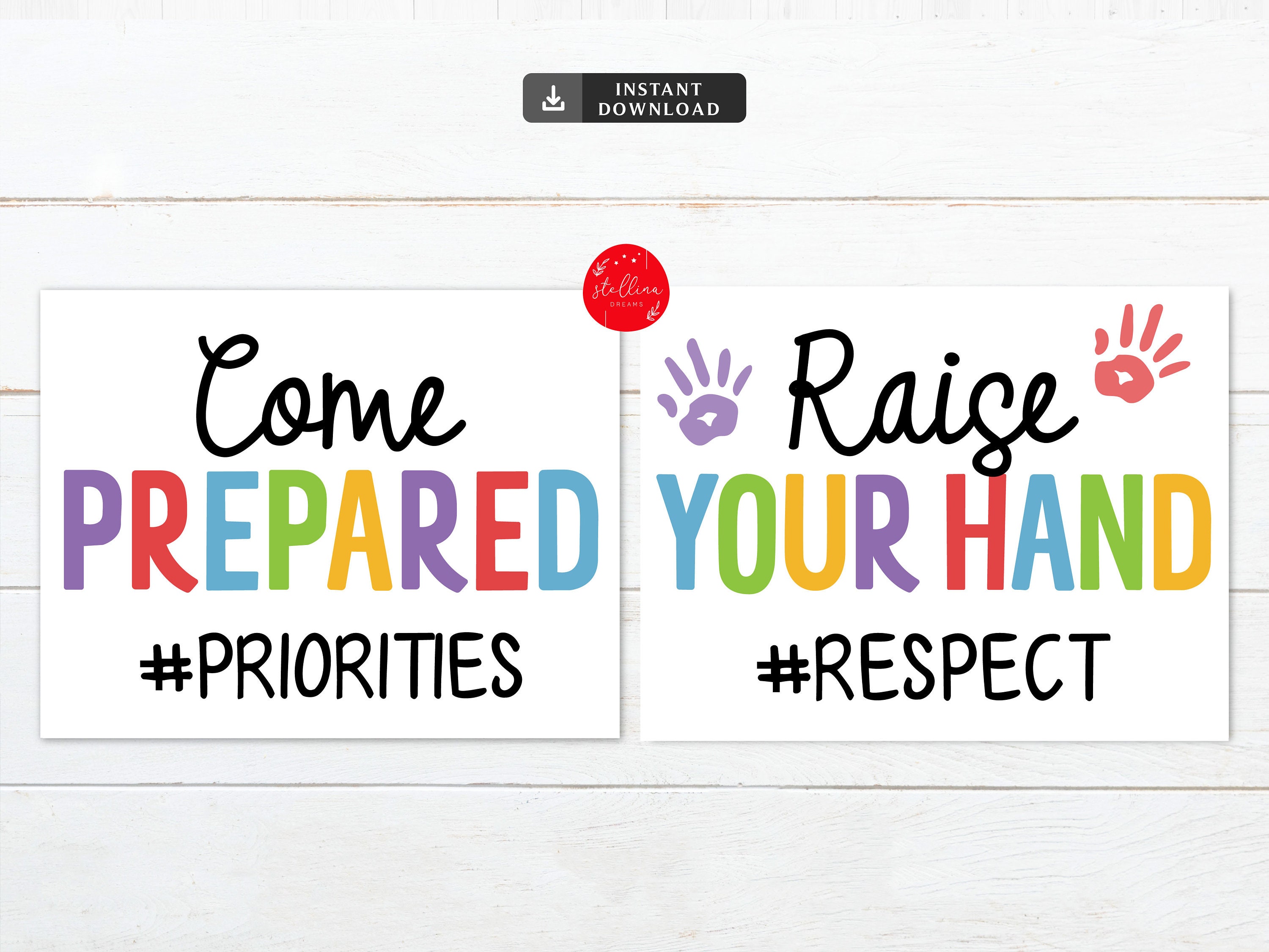 Hashtag Signs Posters for Bulletin Boards Classroom Rules - Etsy