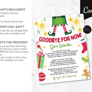 Editable Elf Goodbye Letter: Christmas Printable (CANVA Template ...
