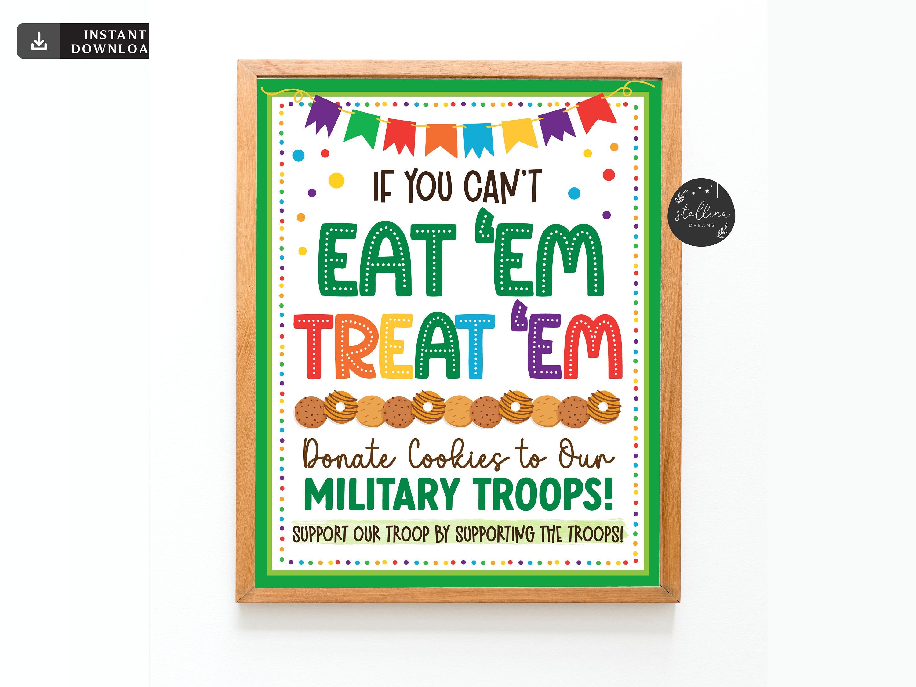 INSTANT DOWNLOAD If You Can't Eat 'em Treat 'em Cookie Booth Sign ...